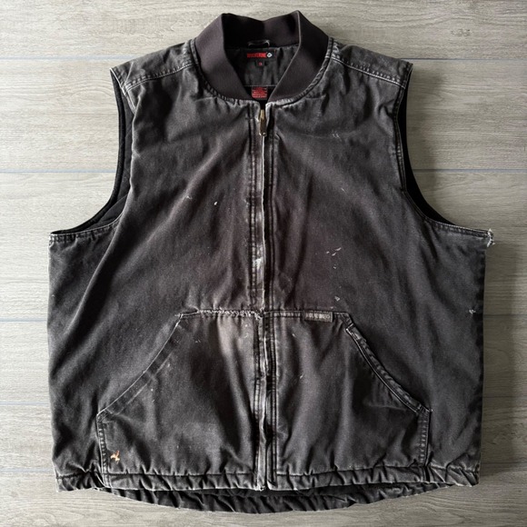 Wolverine | Jackets & Coats | Wolverine Mens Xl Work Vest Black Canvas ...